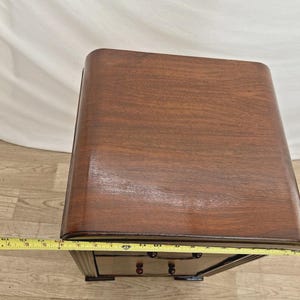 Art Deco Table Nightstand Cabinet Dovetail Drawer Bake Lite Handle ...