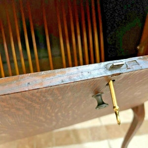 Antique Music Cabinet French Country Tiger Oak Table Locking Door - Etsy