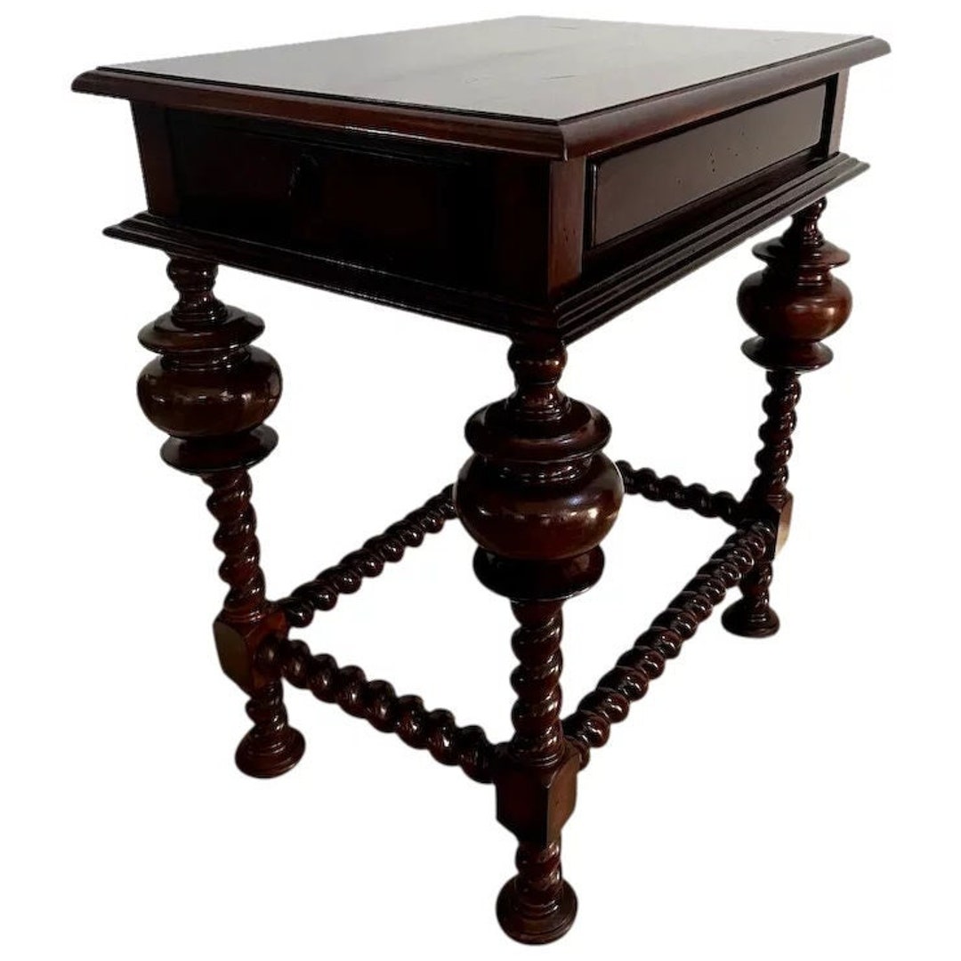 Side Table Gothic Style Barley Twist Legs Drawer by Uttermost Furniture ...