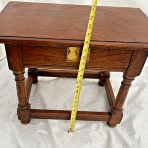 Vintage Console Box Table Bench With Under Seat Lift Top Storage Door ...