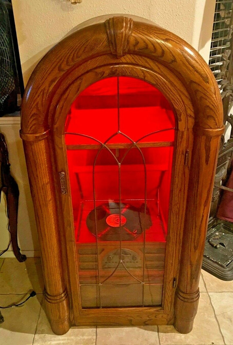 Display Case Console Cabinet Retro Juke Box Style Multi Color - Etsy