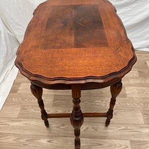 Rare Italian Victorian Parlor Table Six Legs Rectangular Shape Burled ...