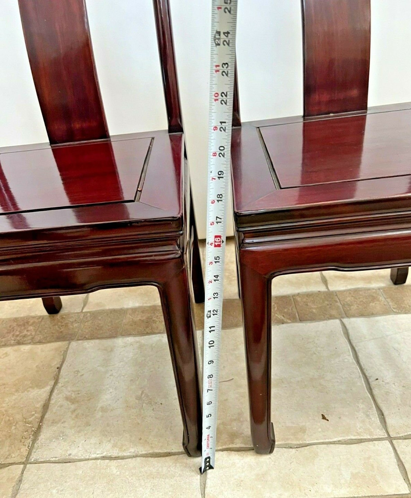 Vintage Side Chairs Asian Theme Dragon Carved Back Solid - Etsy