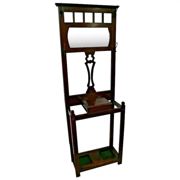 Wood Coat Rack Hall Tree With Umbrella Stand - Tradingbasis