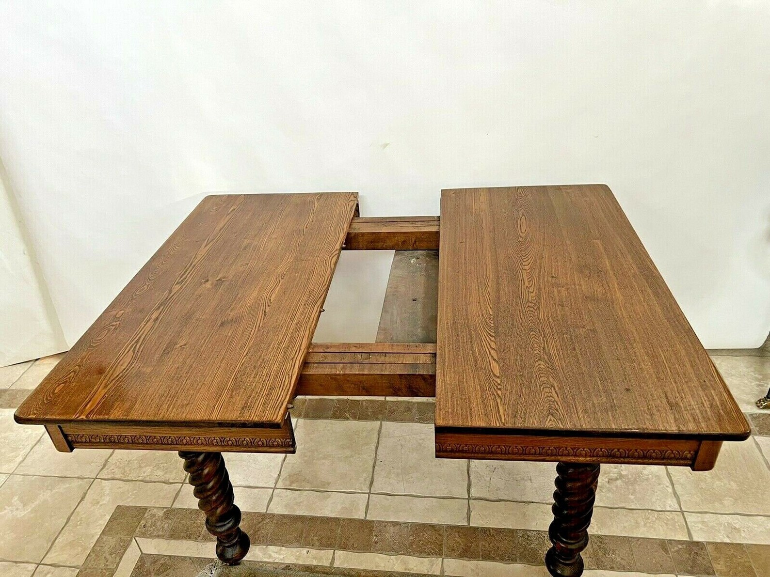 Antique Square Kitchen Table Barley Twist Rare Five Legs on - Etsy