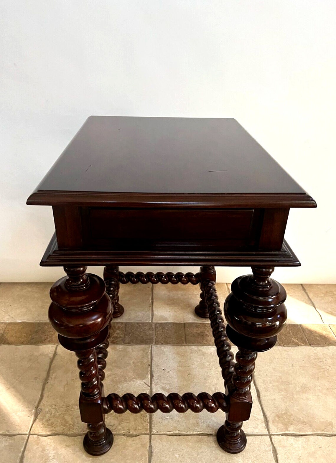 Side Table Gothic Style Barley Twist Legs Drawer by Uttermost - Etsy