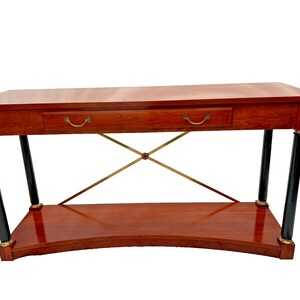 Ethan Allen Sofa Table Console Large Drawer, Book Shelf, Cherry # 25 ...