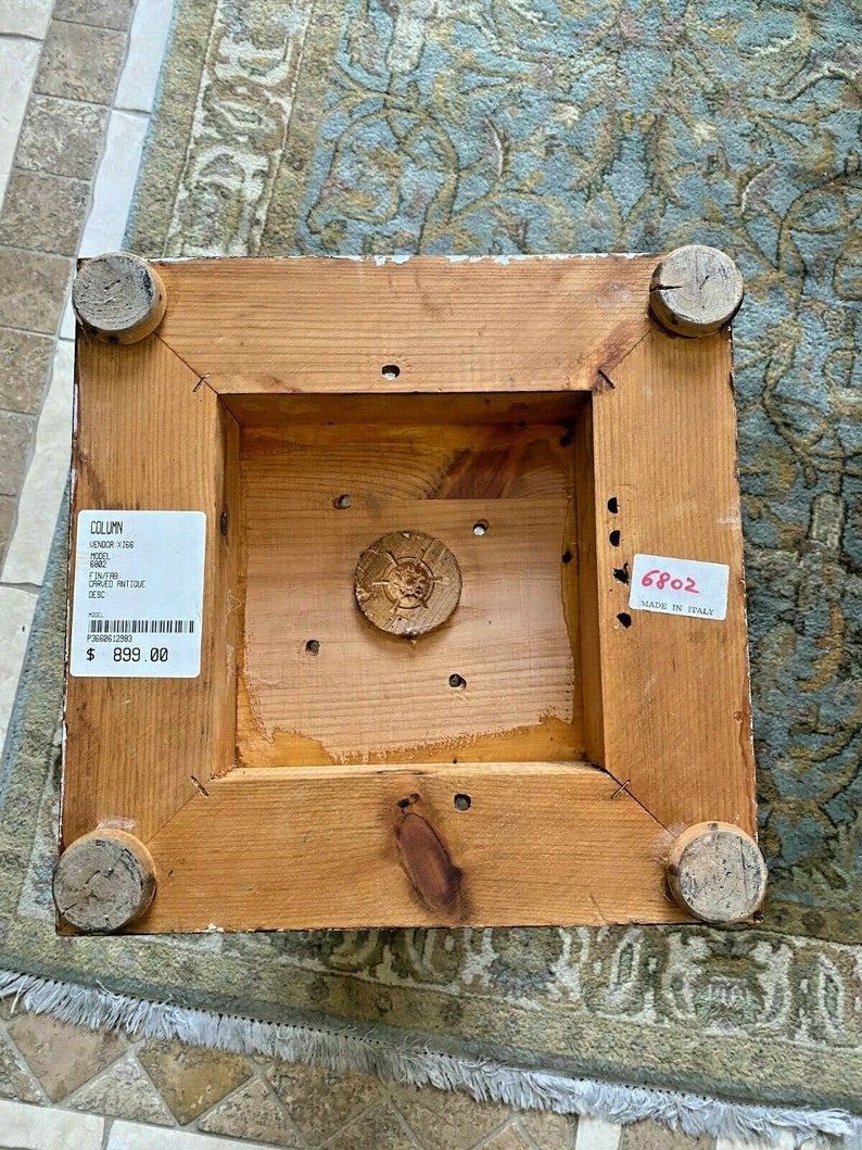 Vintage Roman Style Column Bust Plant Stand Pedestal Real | Etsy