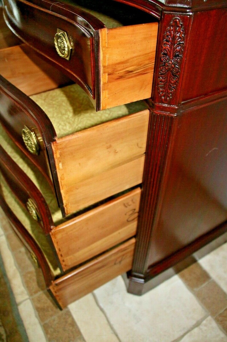 Vintage Dresser Chest Mahogany Gentlemen Tall Boy Made in New | Etsy