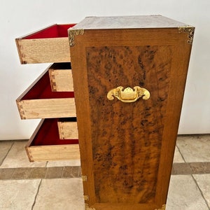 Vintage Korean Elm Burl Brass Bound Bandaji Scholars Chest Wedding ...