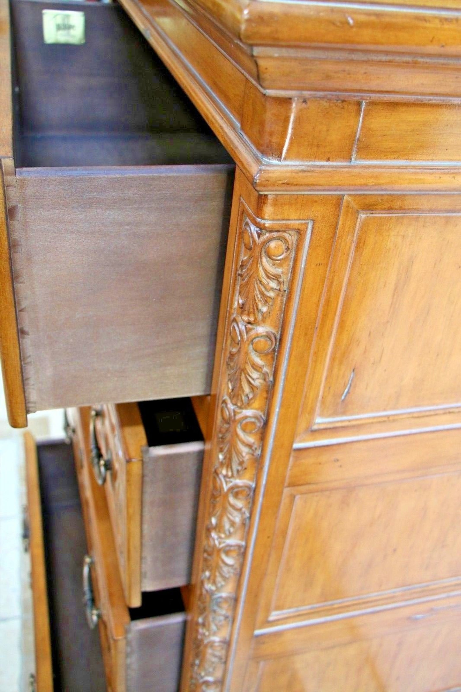 Touchstone Collection Highboy Four Drawer Dresser Factory Distressed ...