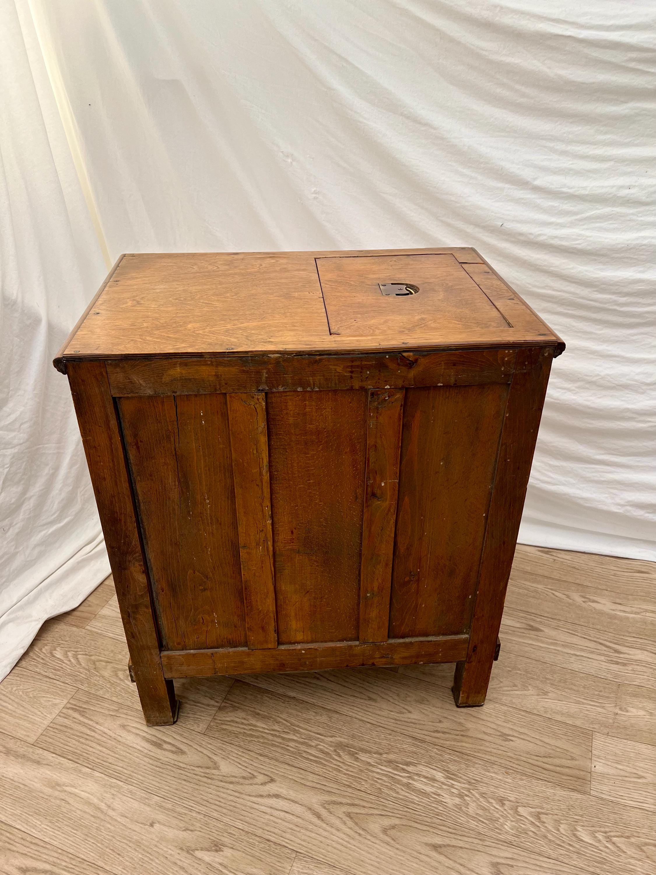Italian Antique Ice Box Two Storage Cabinets Four Racks Top Access ...