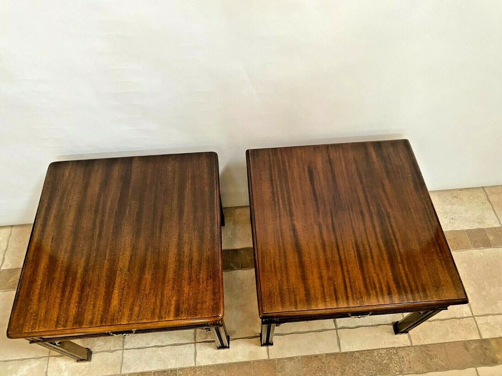 Vintage Pair of Henredon Side Tables Nightstands single drawer | Etsy