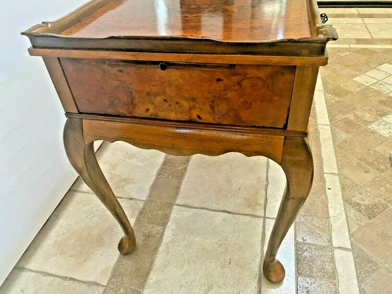 Chippendale Coffee Table With Large Locking Silver Server | Etsy