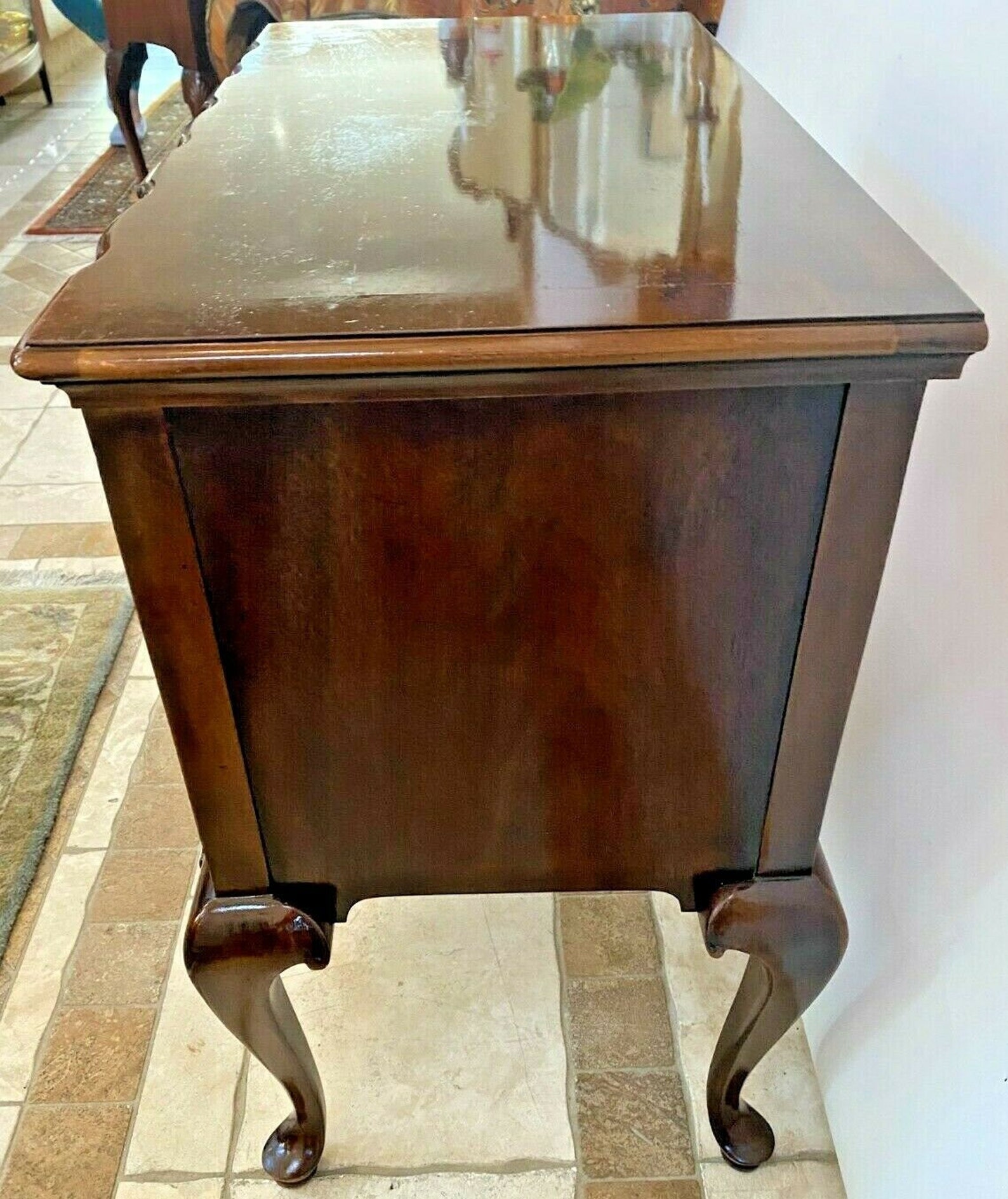 Vintage Henredon Server Buffet Sideboard Chest 3 Drawer Queen Anne ...