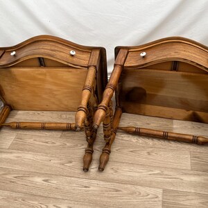 Vintage Pair Pulaski Keepsake Side Tables Nightstands Single Drawer ...