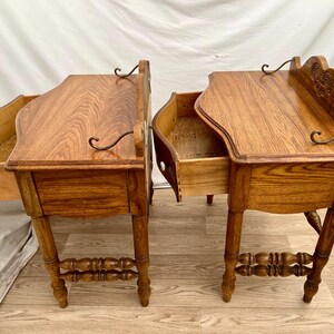 Vintage Pair Pulaski Keepsake Side Tables Nightstands Single Drawer ...