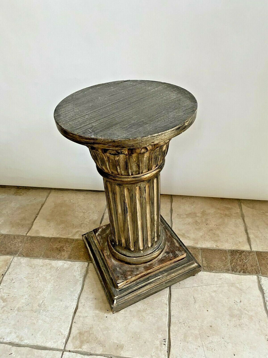 Vintage Roman style Column Bust Plant Stand pedestal Real | Etsy