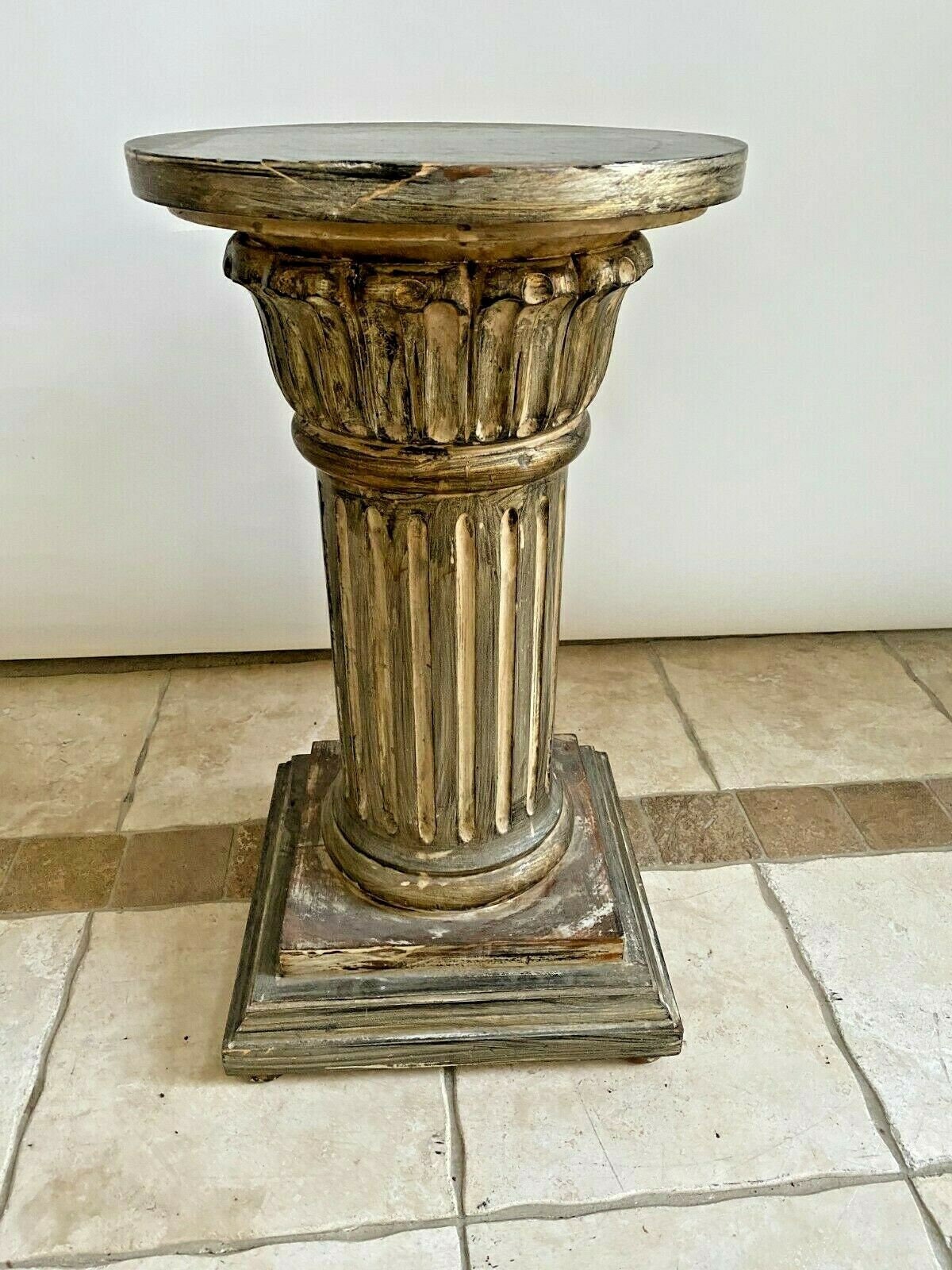 Vintage Roman Style Column Bust Plant Stand Pedestal Real - Etsy