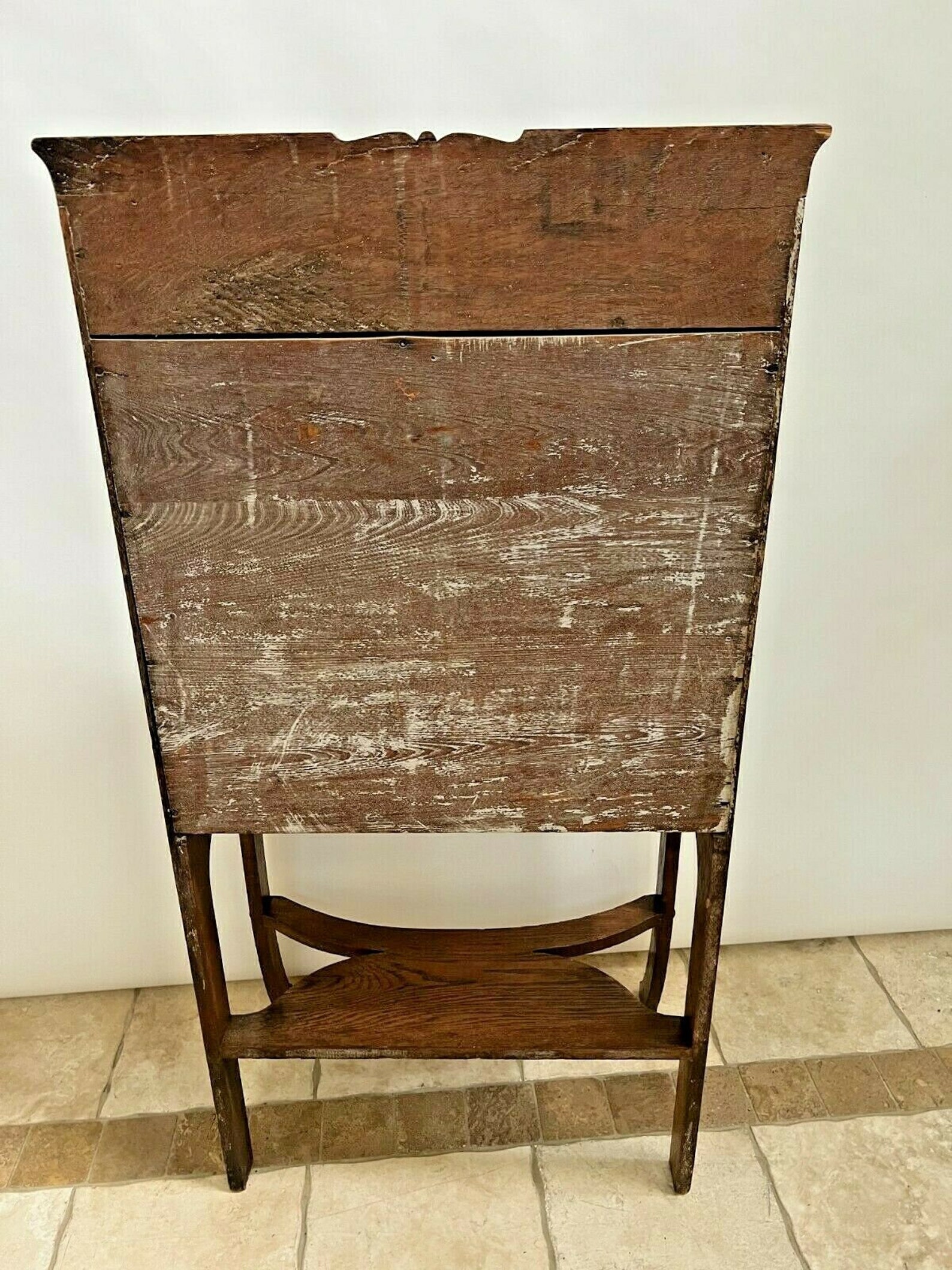 Antique Secretary Desk Solid Oak Locking Door With Key Bottom | Etsy