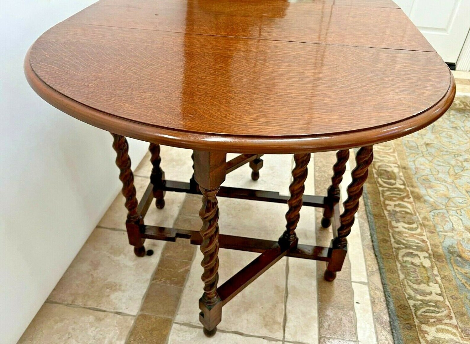 Antique Barley Twist Gate Leg Kitchen Table Drop Side Leaf | Etsy