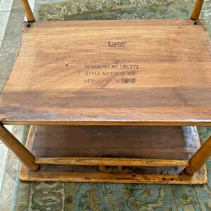 Mid Century Modern Lane Side Table Walnut Nightstand With Bottom Shelf ...