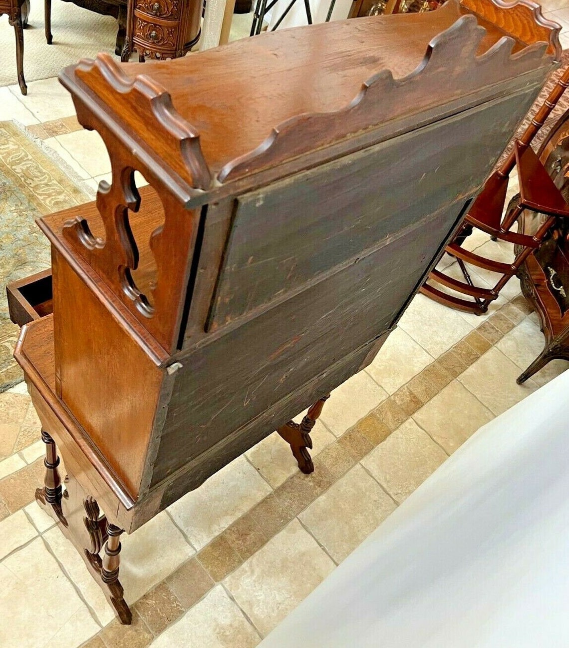 Victorian Artists Secretary Desk Organizer Mirror Top Shelves - Etsy