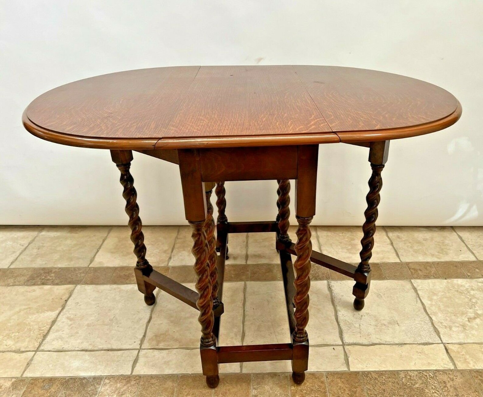 Antique Barley Twist Gate Leg Kitchen Table Drop Side Leaf | Etsy