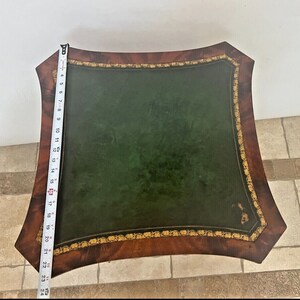 Milano Furniture Art Deco Italian Style Side Table Green Embossed ...