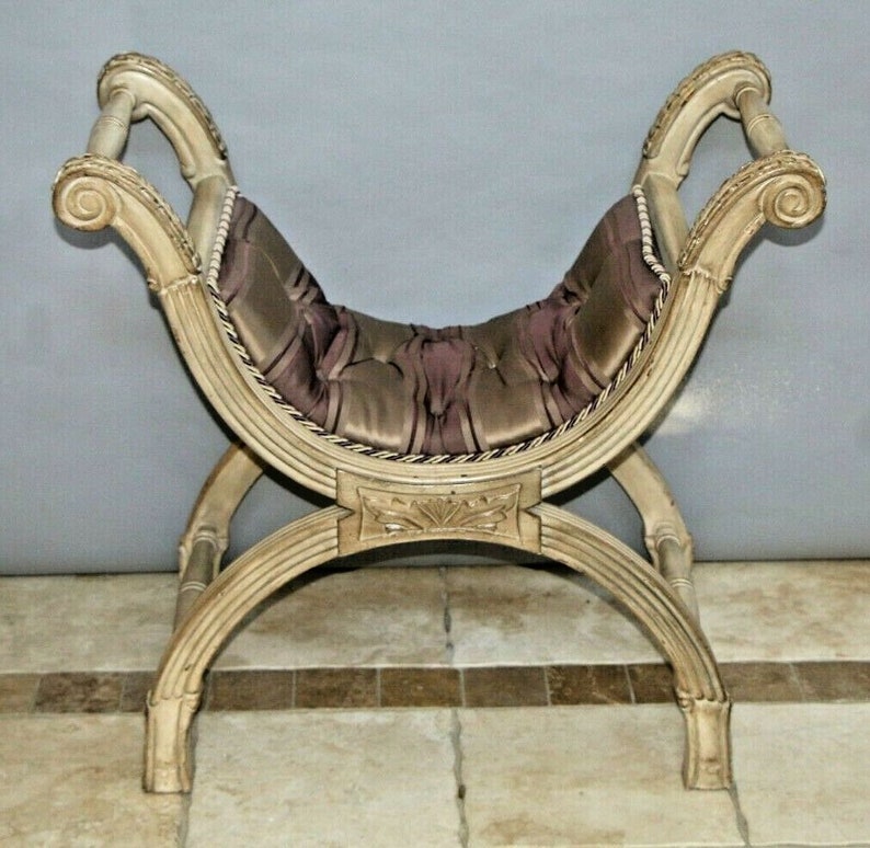 Savonarola Roman Style Curule chair X shape cushion top over | Etsy