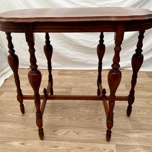 Rare Italian Victorian Parlor Table Six Legs Rectangular Shape Burled ...