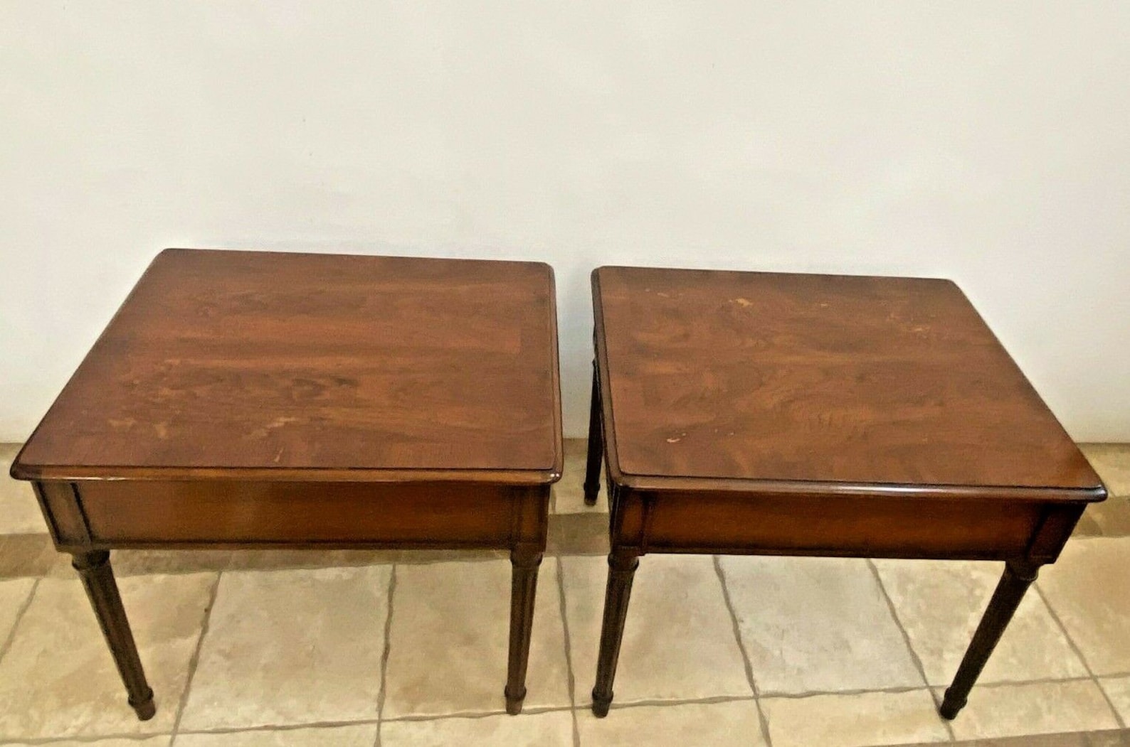 Vintage Pair of Henredon Side Tables Walnut Nightstands Single | Etsy