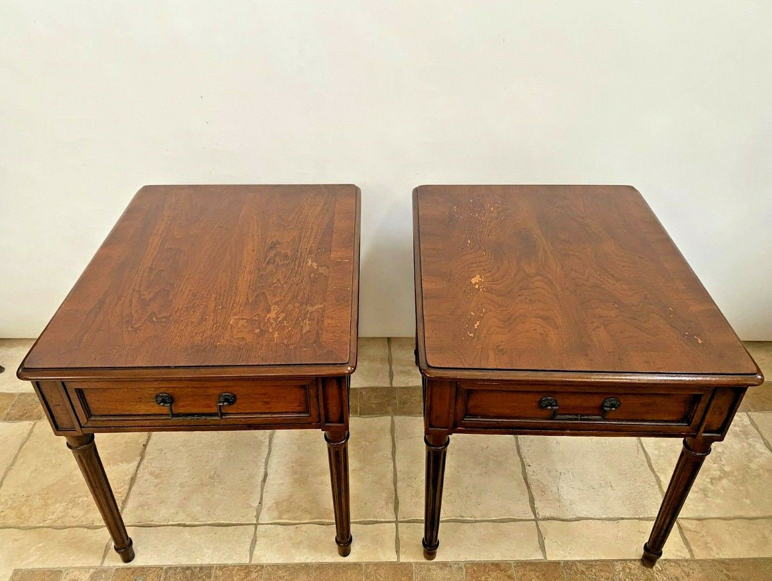 Vintage Pair of Henredon Side Tables Walnut Nightstands single - Etsy ...