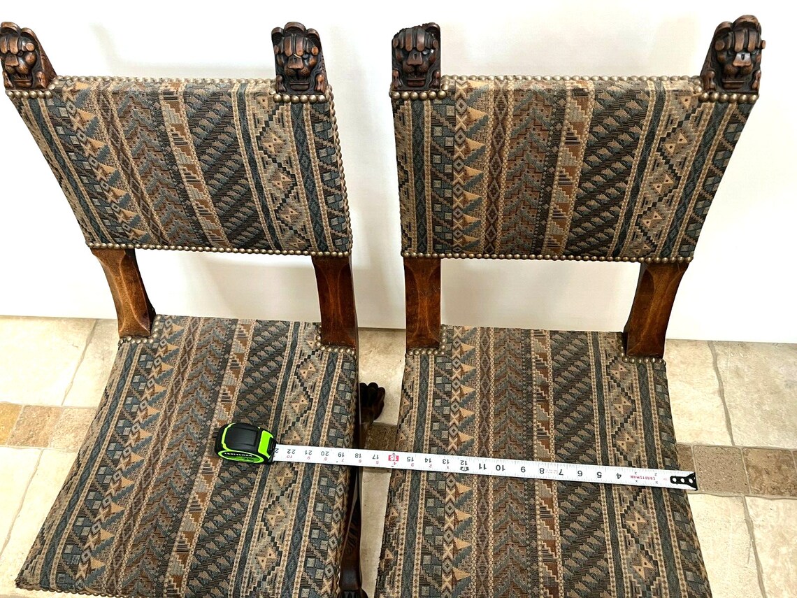 Antique Gothic Accent Chairs Gargoyle Lion Heads Large Claw - Etsy