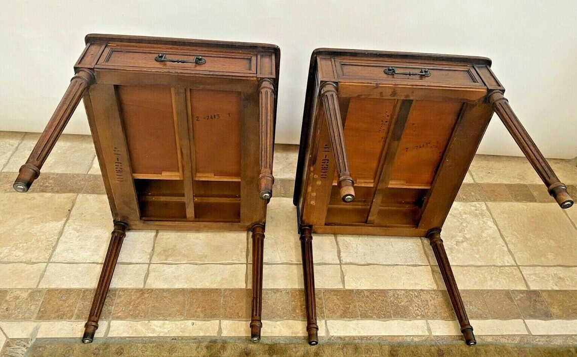 Vintage Pair of Henredon Side Tables Walnut Nightstands Single | Etsy