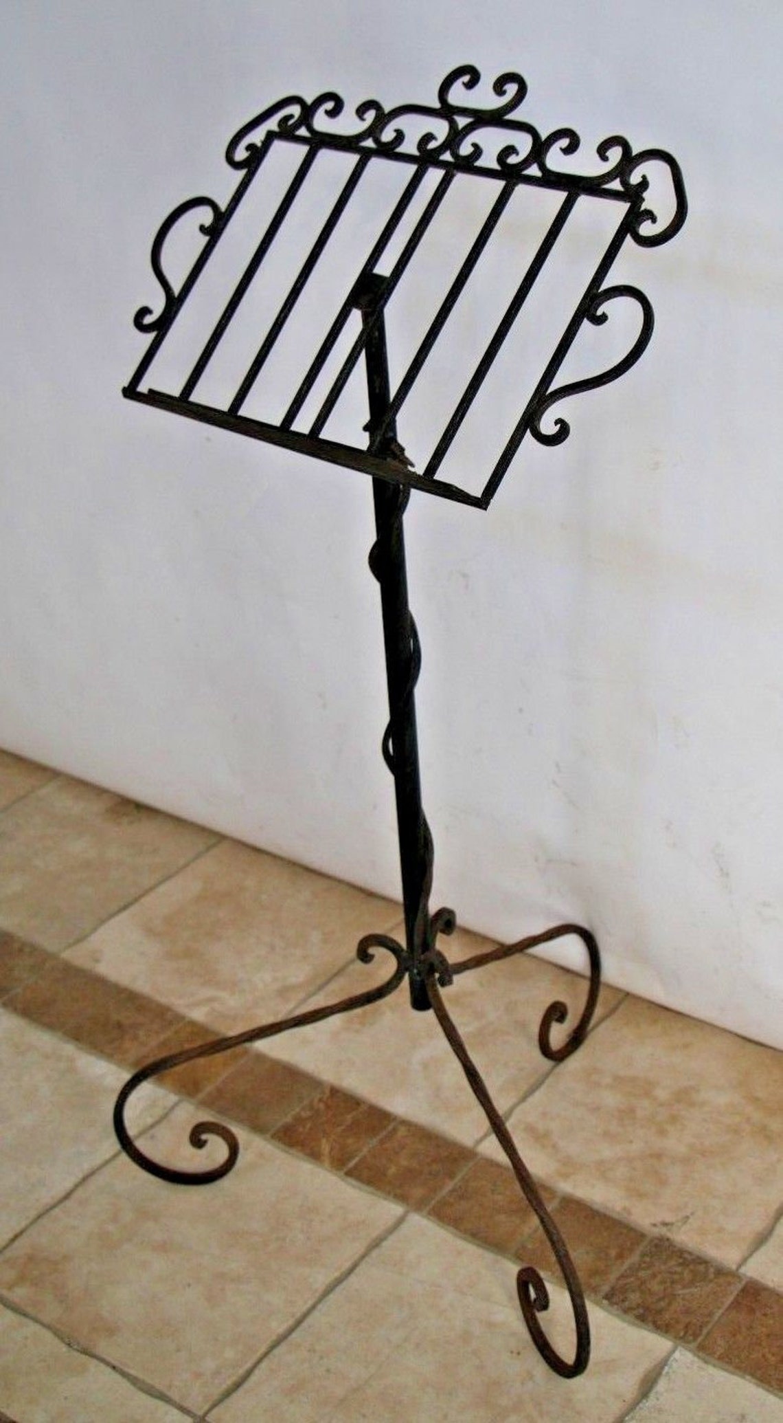 Vintage Handmade Adjustable Black Wrought Iron Conductor Music - Etsy