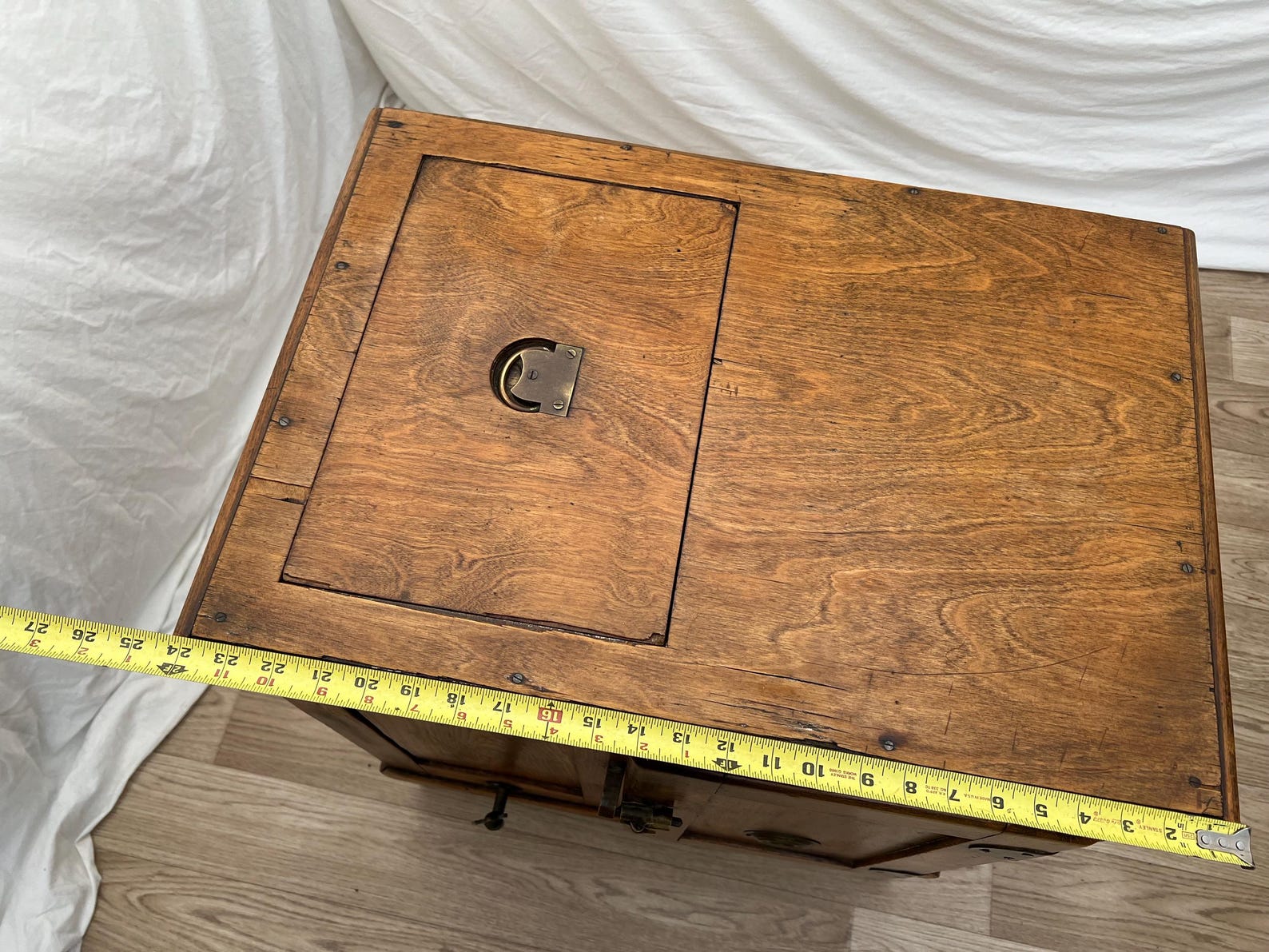 Italian Antique Ice Box Two Storage Cabinets Four Racks Top Access ...