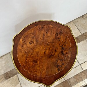 Antique Drum Table Entry Stand Round Pedestal Tri Legs Brass Ormolu ...