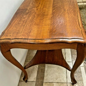 Antique Desk Library Table by Wolverine Mfg One Drawer Bottom Shelf ...