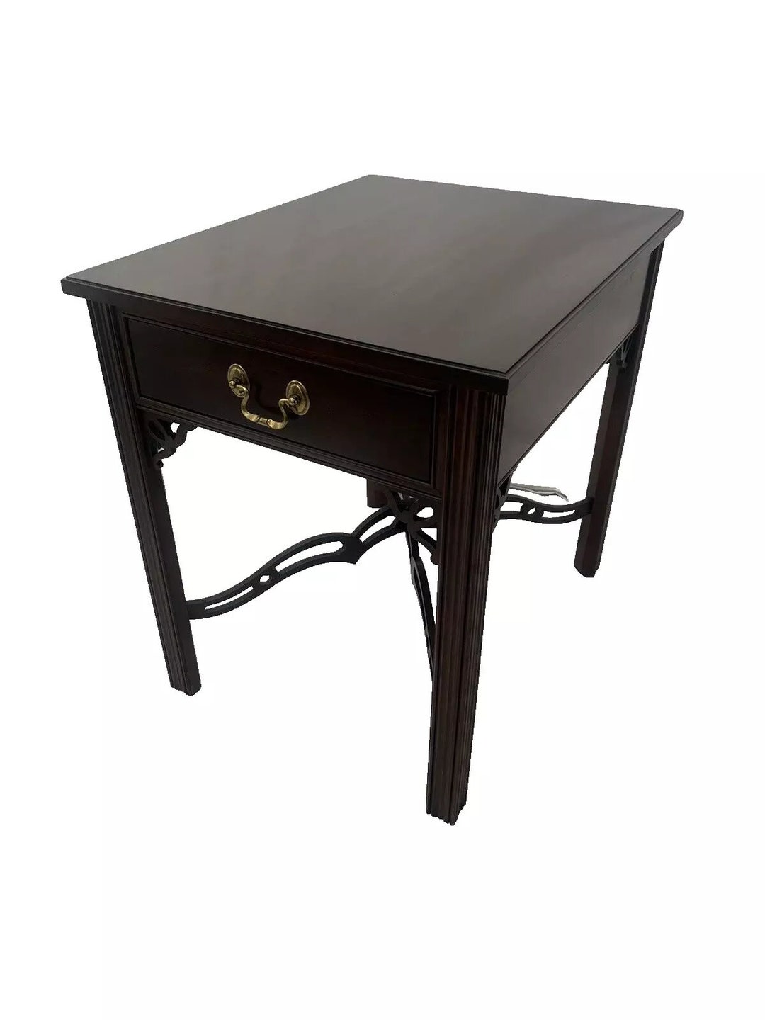 Ethan Allen Side Table Nightstand Victorian Style Dovetail Drawer ...