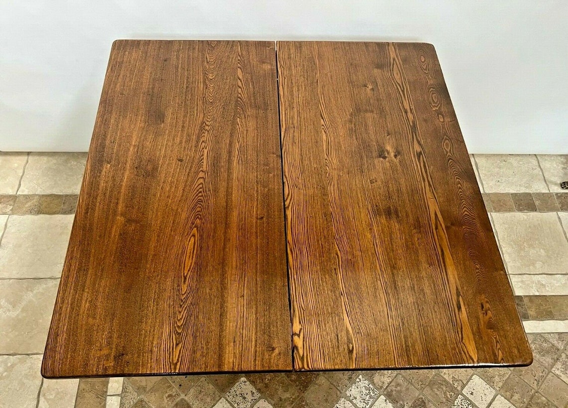 Antique Square Kitchen Table Barley Twist Rare Five Legs on - Etsy