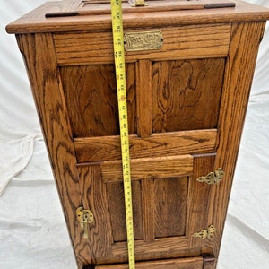 Retro White Clad Cabinet Ice Box Style Top Bottom Storage Two Doors by ...