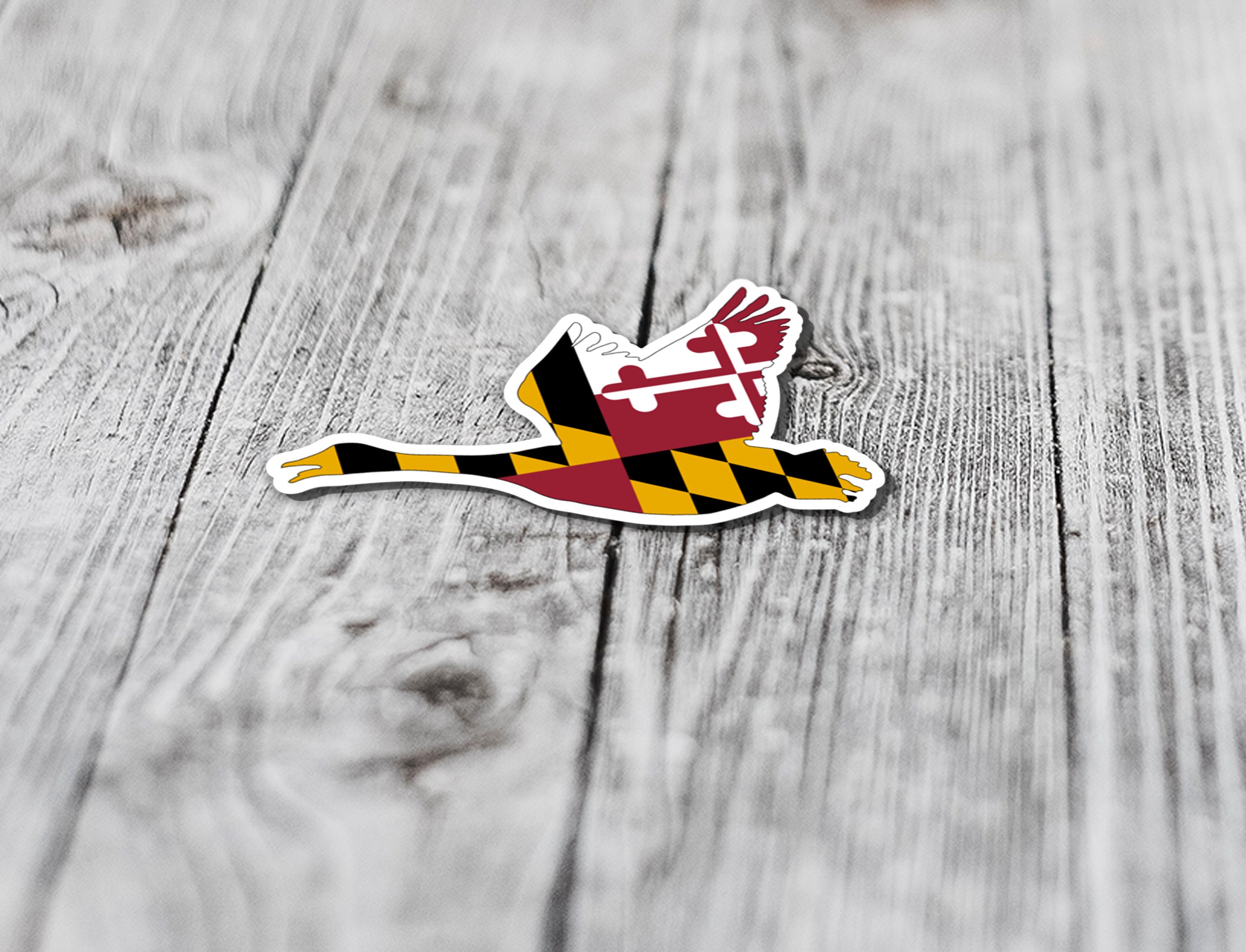 Maryland Flag Goose Vinyl Sticker / Great for Water Bottles or Laptops ...