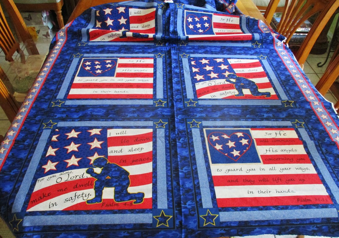 5 Yards Soldier's Prayer #3873 Beth Yarbrough Spring Industries Fabric ...