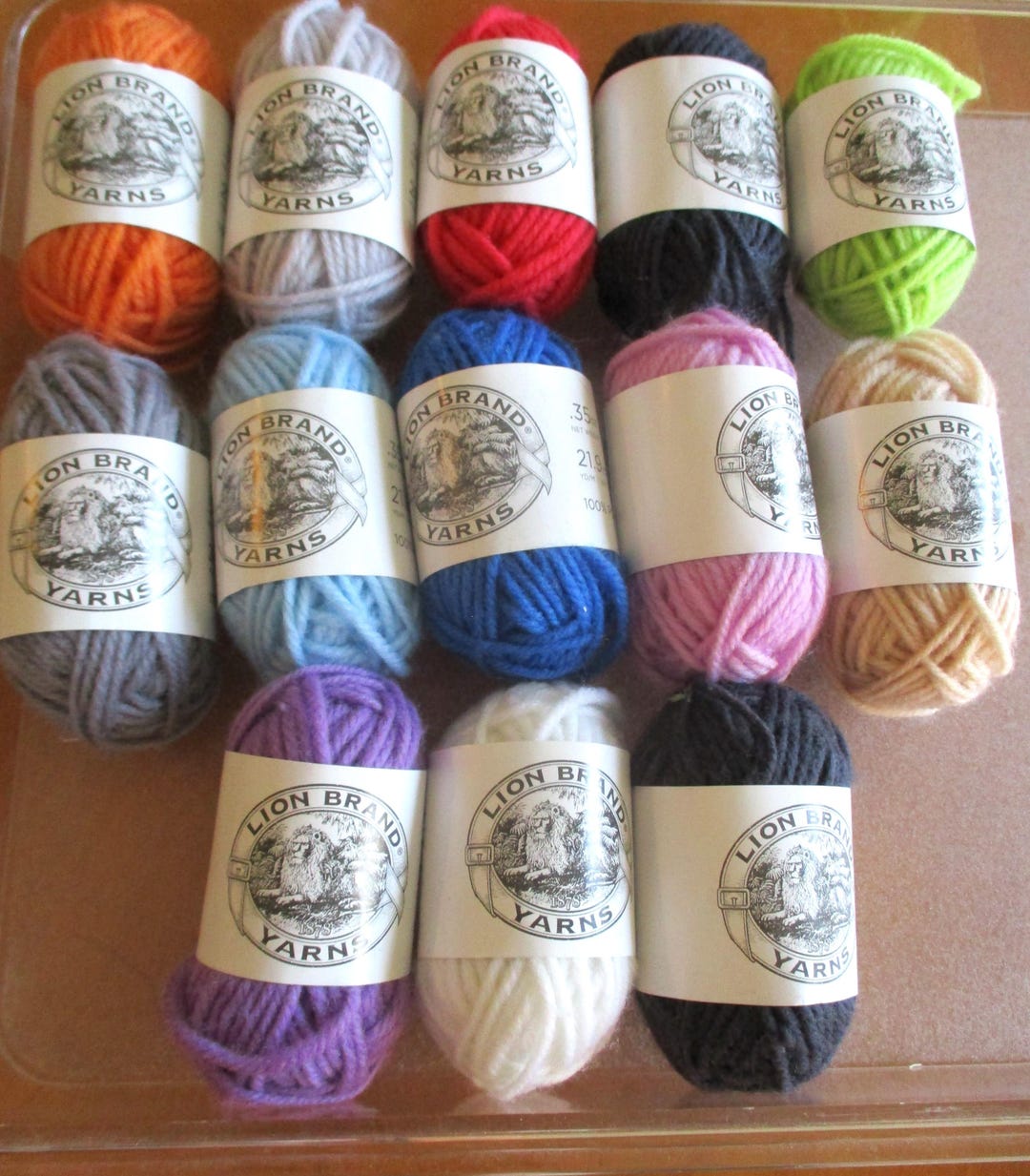 Lion Brand Yarns Lot A of 13 Miniature Skeins Multicolors - Etsy