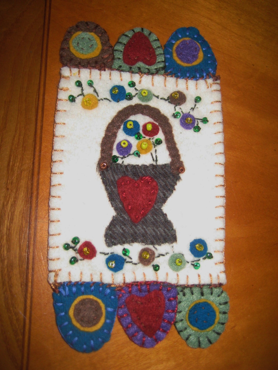 Dollhouse Miniature Handmade Penny Petit Rug Basket Garland Floral ...