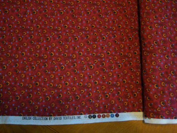 English Collection David Textiles fabric cotton calico stars | Etsy