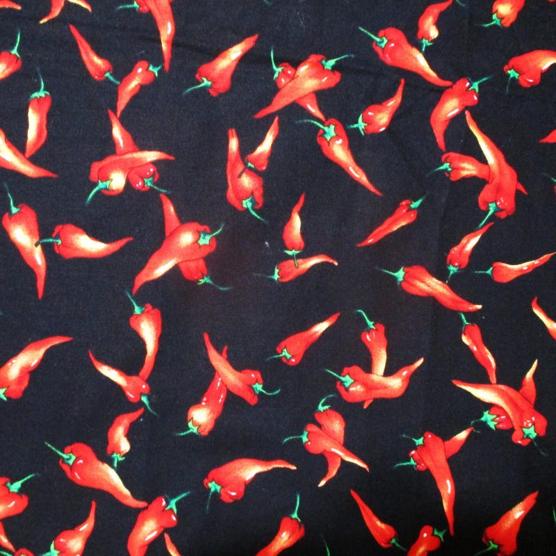 Chili Pepper Fabric - Etsy