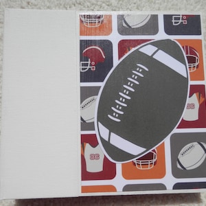 6x6 Football Scrapbook Chipboard Album in Grey Red and Orange - Etsy