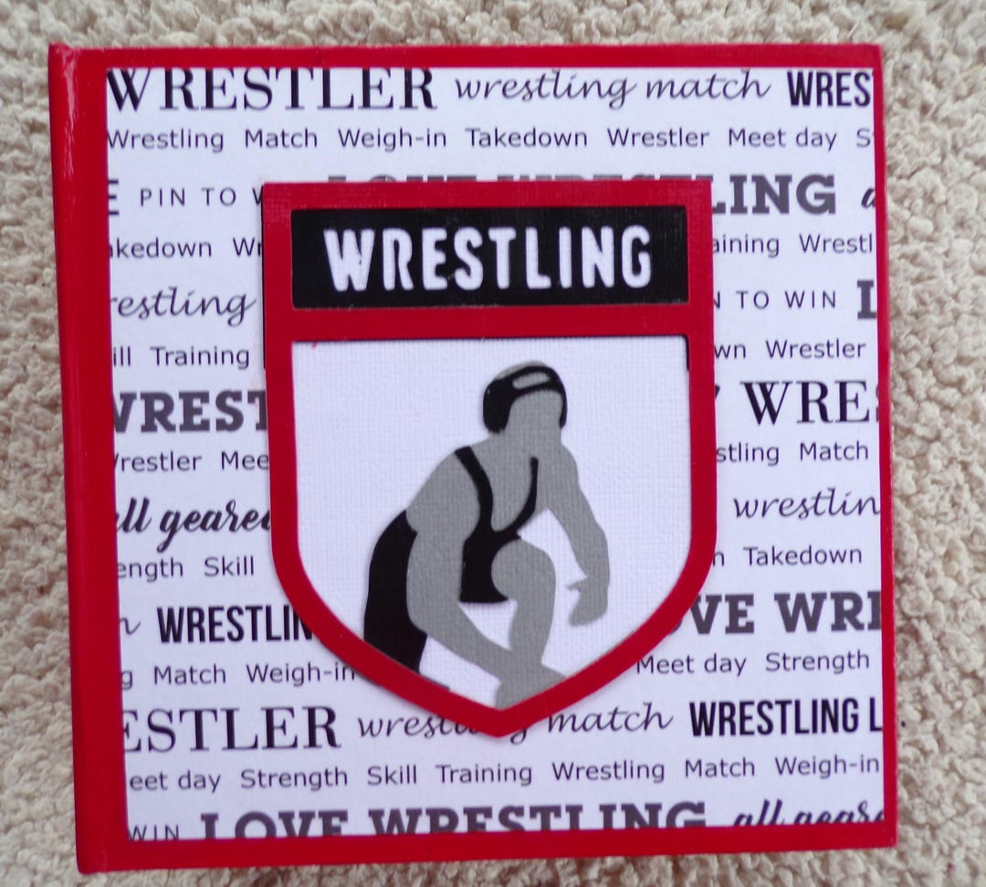 6x6 Wrestling Scrapbook Album Red Black - Etsy